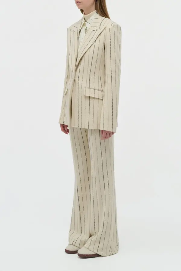 Gabriela Hearst Leiva Pinstripe Wool Cashmere Blazer