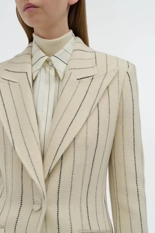 Gabriela Hearst Leiva Pinstripe Wool Cashmere Blazer