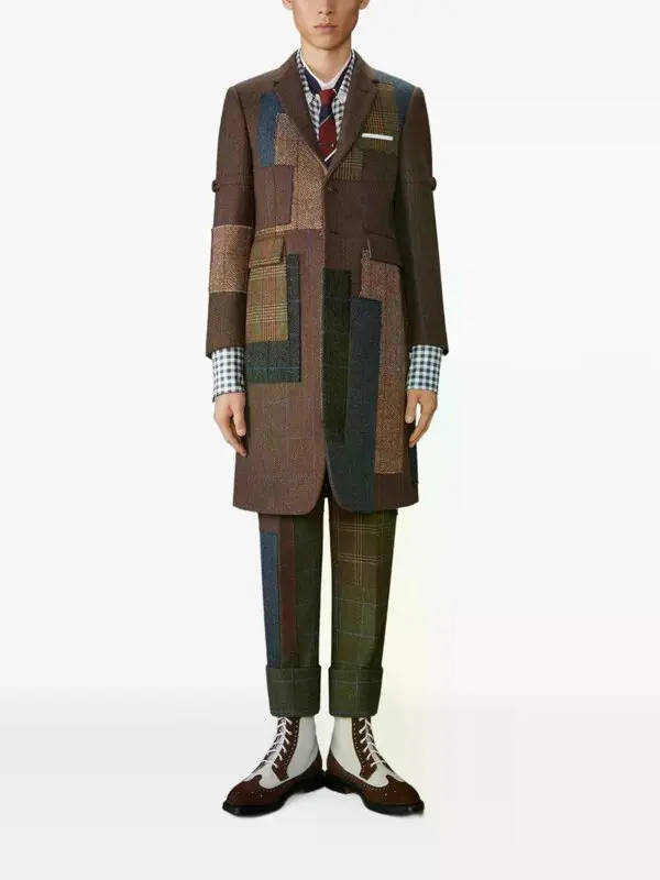 Thom Browne Hunting Tweed Patchwork Coat