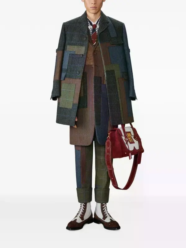 Thom Browne Hunting Tweed Patchwork Coat
