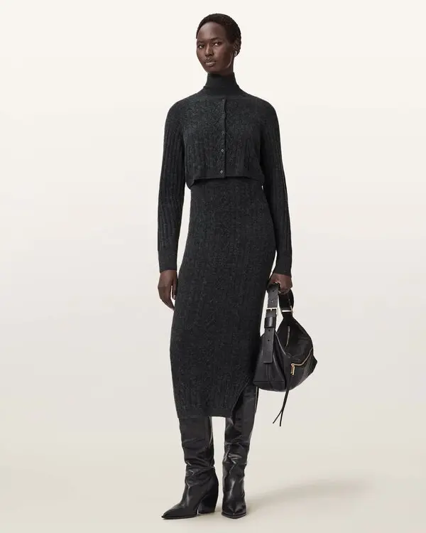 ALLSAINTS Sabine 2-in-1 Maxi Dress - Grey