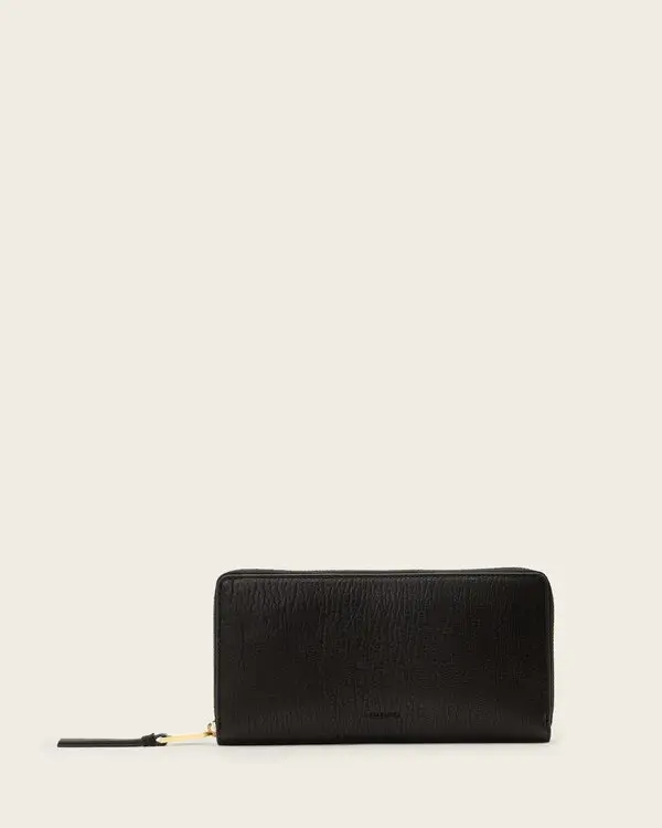 ALLSAINTS Travel Leather Wallet - Black
