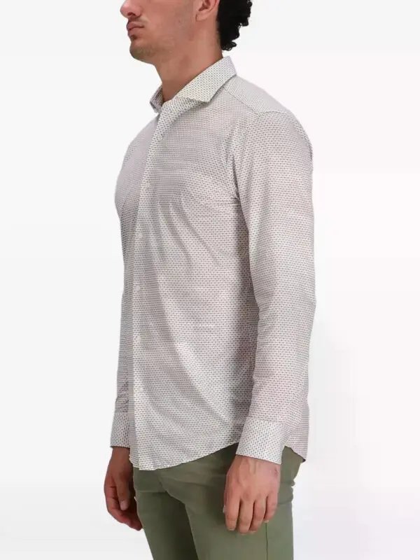 BOSS Printed Cotton Shirt - Neutrals