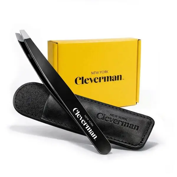 CLEVERMAN Precision Slant Tweezer – Expert Brow & Facial Hair Removal - One-color