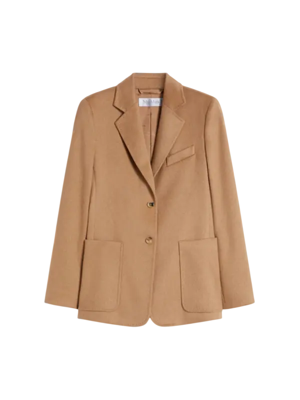 Max Mara Drap Zibeline Baby Hair Blazer - Camel