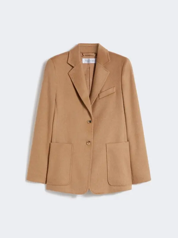Max Mara Drap Zibeline Baby Hair Blazer - Camel