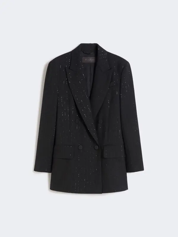 Max Mara Wool And Sequin Embellished Blazer