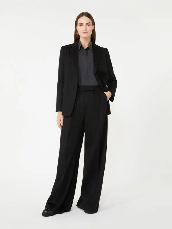 Max Mara Draped Camel Hair Blazer - Black