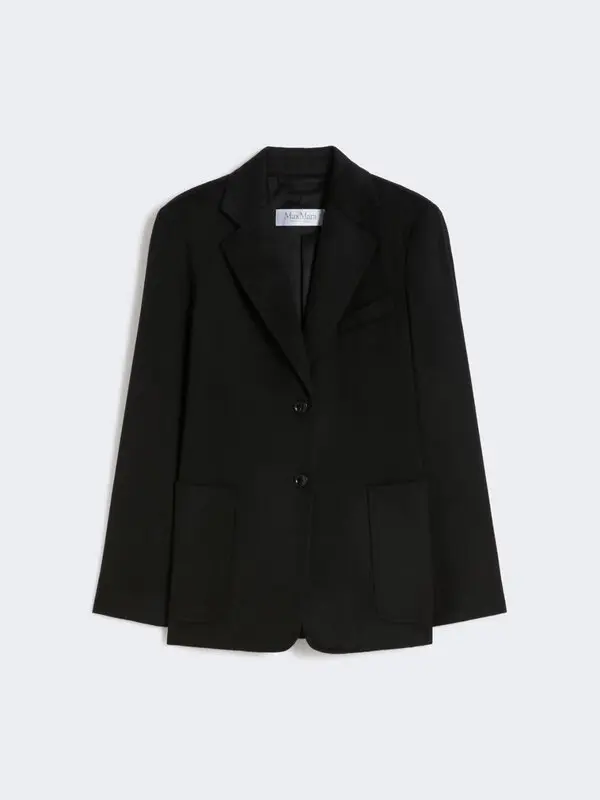 Max Mara Draped Camel Hair Blazer - Black