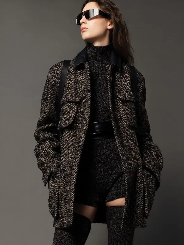 Max Mara Wool Tweed Shirt Jacket