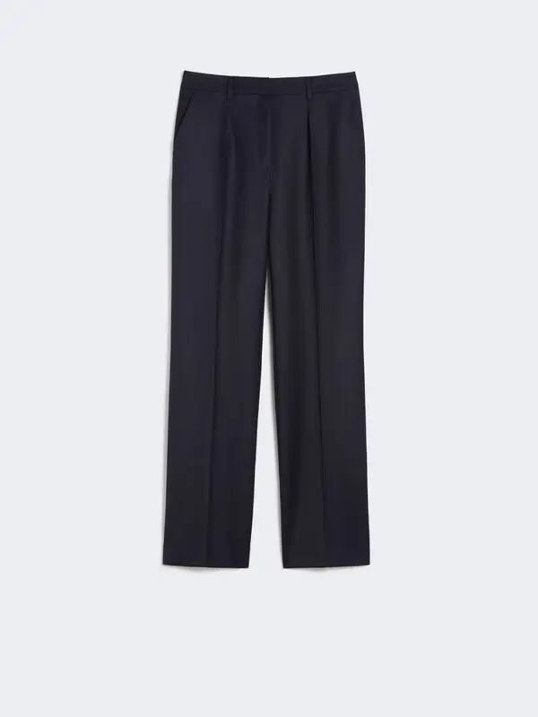 Max Mara Gabardine Wool Trousers - Ultramarine