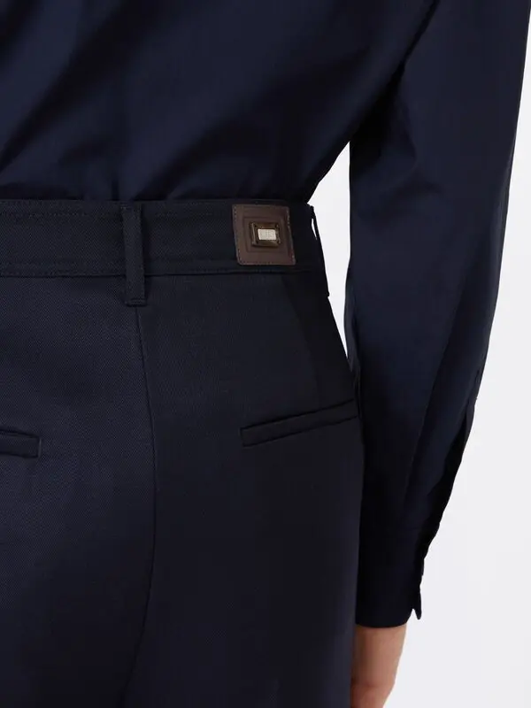 Max Mara Gabardine Wool Trousers - Ultramarine