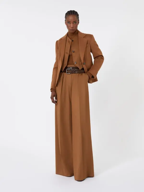 Max Mara Wide Leg Zibeline Trousers