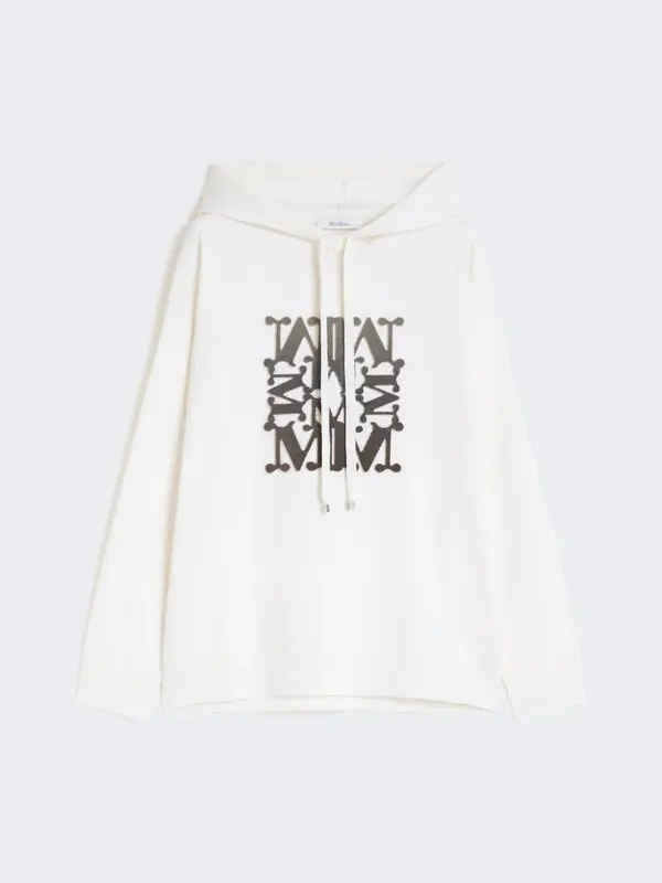 Max Mara Oversized Wool Hoodie With Embroidery