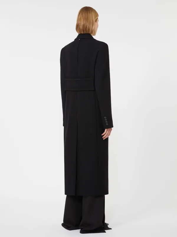 Max Mara Double-breasted Pure Virgin Wool Coat - Black