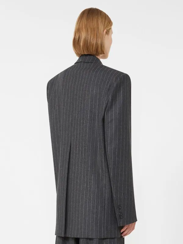 Max Mara Wool And Viscose Oversized Pinstripe Blazer