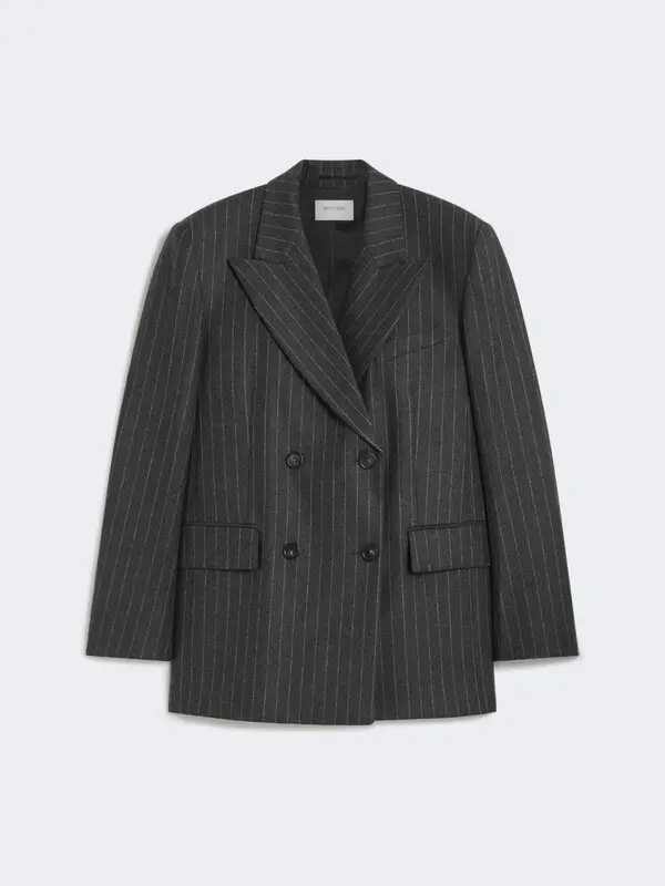 Max Mara Wool And Viscose Oversized Pinstripe Blazer