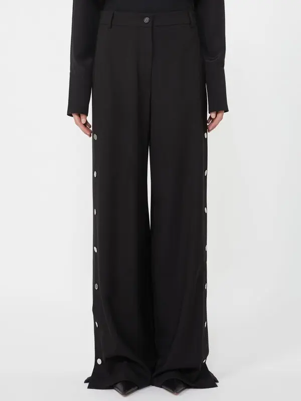 Max Mara Button-up Wool Trousers