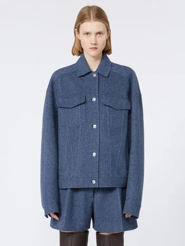 Max Mara Wool Denim-style Jacket