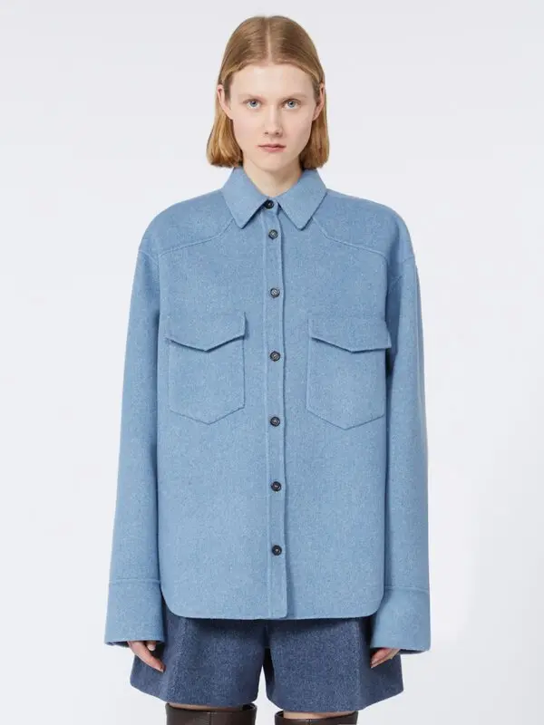 Max Mara Oversized Pure Wool Shirt