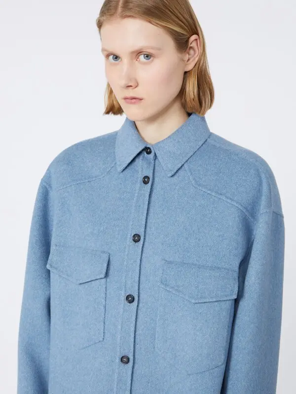 Max Mara Oversized Pure Wool Shirt