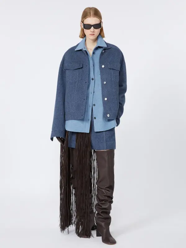 Max Mara Oversized Pure Wool Shirt