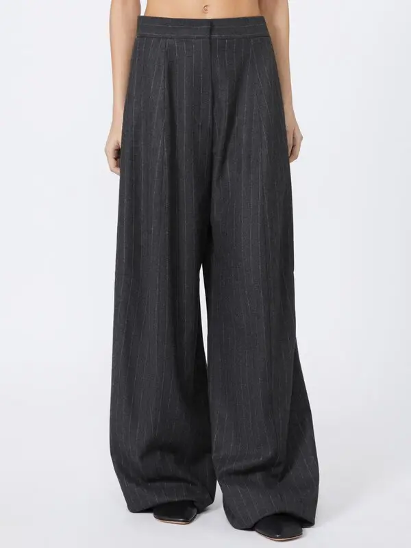 Max Mara Wide-leg Wool-blend Trousers