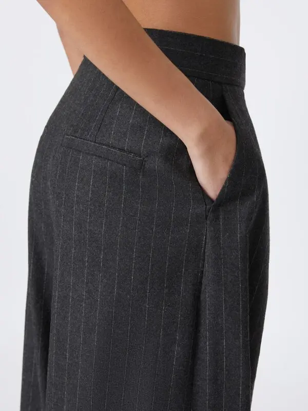 Max Mara Wide-leg Wool-blend Trousers
