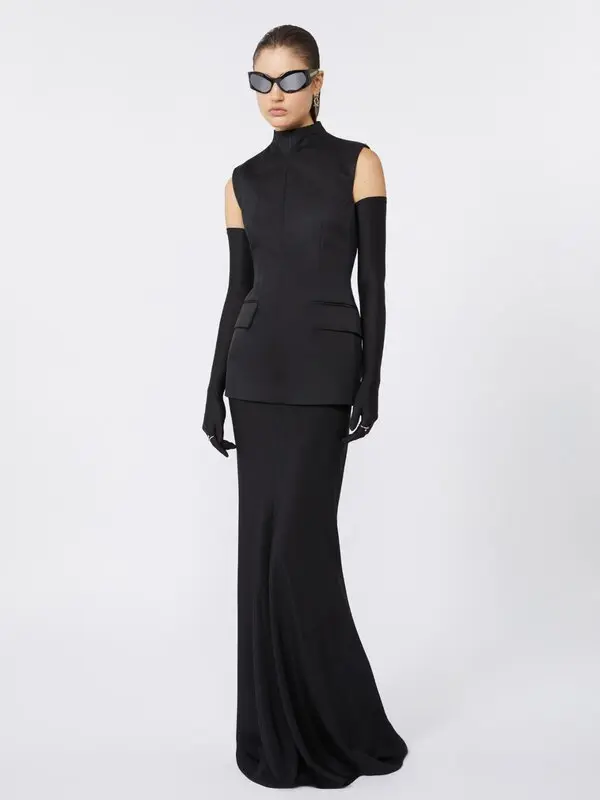 Max Mara Long Bi-material Dress