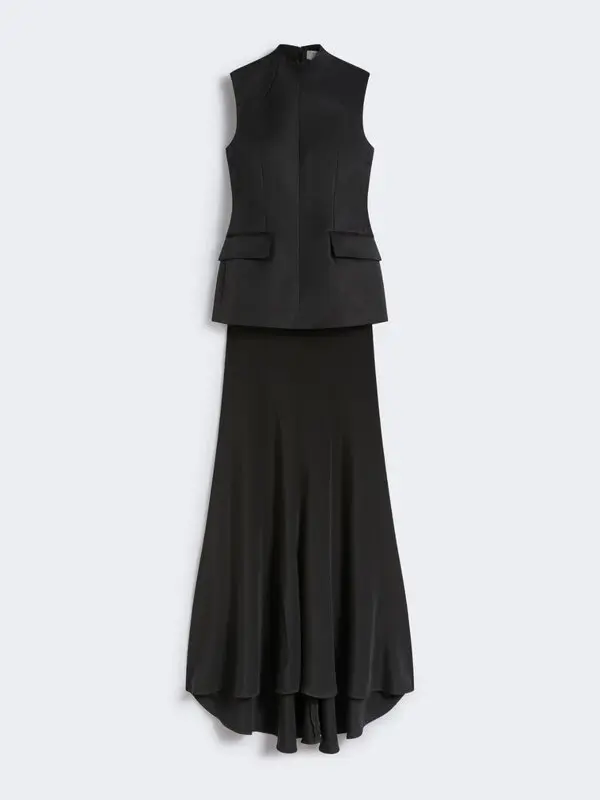 Max Mara Long Bi-material Dress