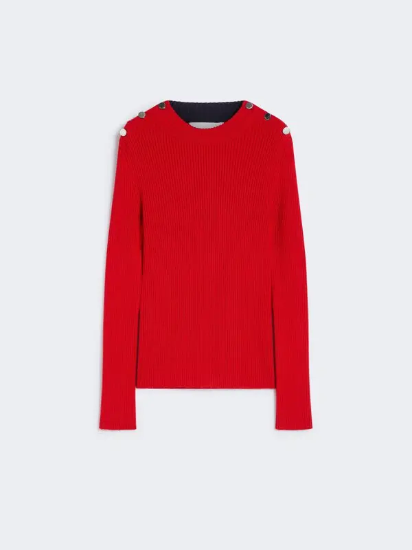 Max Mara Fitted Ribbed Knit Jumper