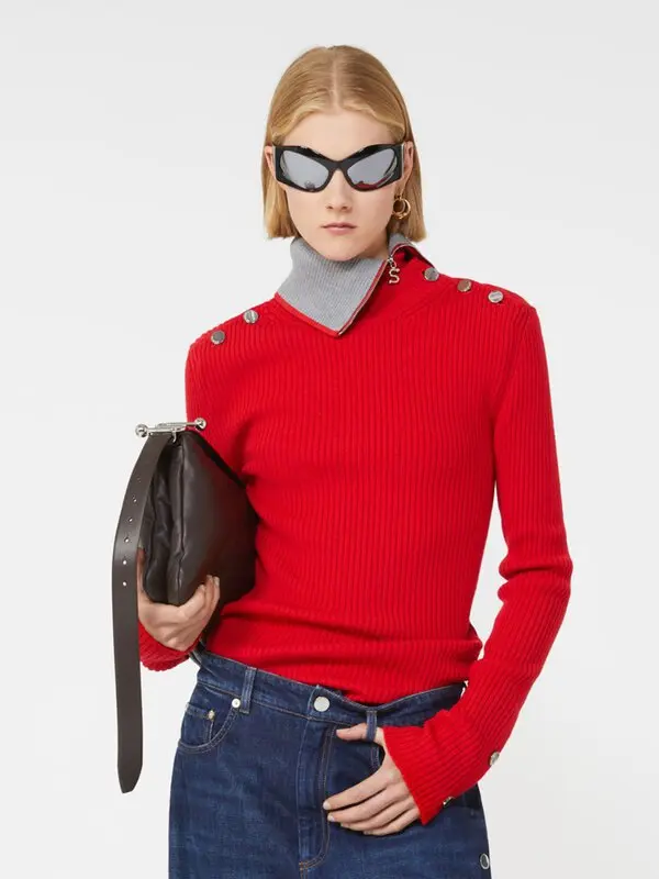 Max Mara Fitted Ribbed Knit Jumper