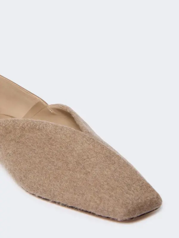 Max Mara Cashmere And Leather Ballerinas