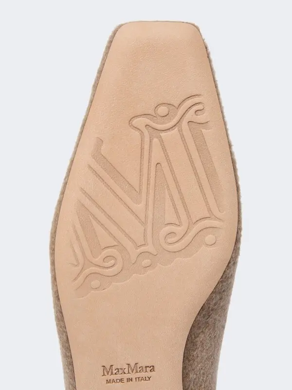 Max Mara Cashmere And Leather Ballerinas