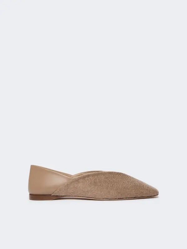 Max Mara Cashmere And Leather Ballerinas