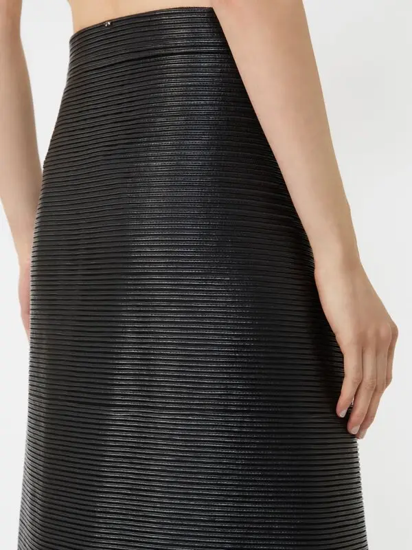 Max Mara Tech Mesh Midi Skirt With Sequins And Fringe