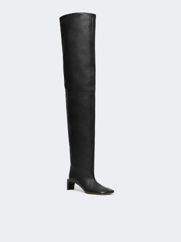 Max Mara Thigh-high Calfskin Boots