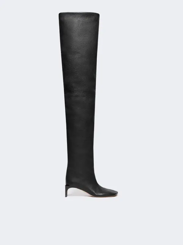 Max Mara Thigh-high Calfskin Boots