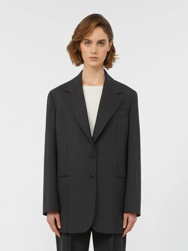 Max Mara Wool Canvas Blazer