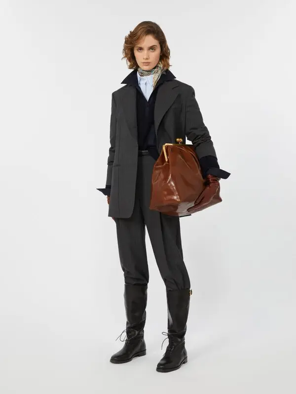 Max Mara Wool Canvas Blazer