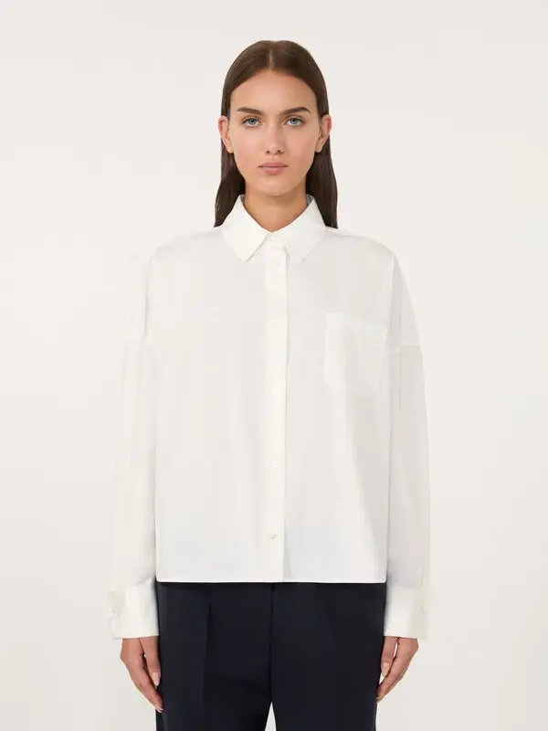 Max Mara Oversized Cropped Poplin Shirt