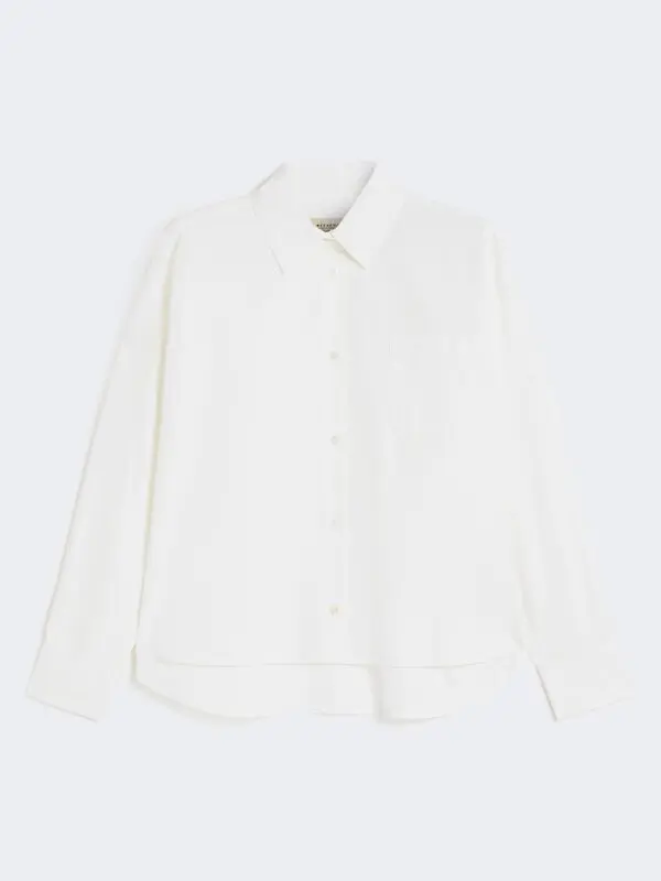 Max Mara Oversized Cropped Poplin Shirt