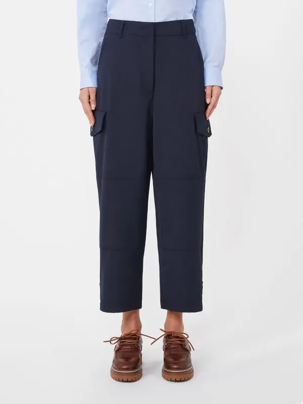 Max Mara Tech Wool Carrot Trousers