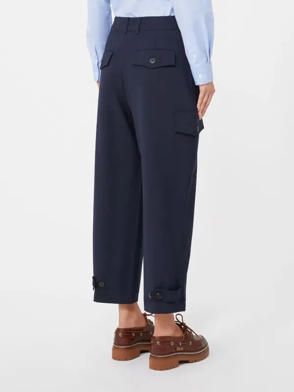 Max Mara Tech Wool Carrot Trousers
