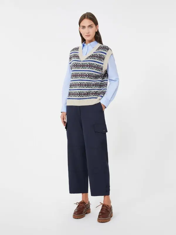 Max Mara Tech Wool Carrot Trousers