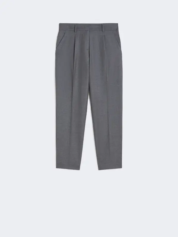Max Mara Wool Flannel Cigarette Trousers