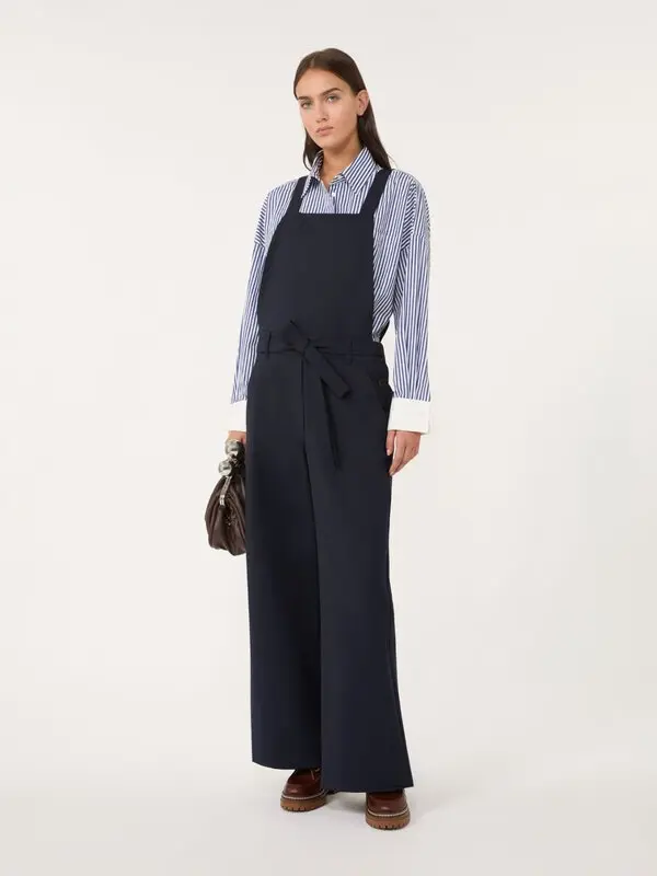 Max Mara Gabardine Wool Dungarees