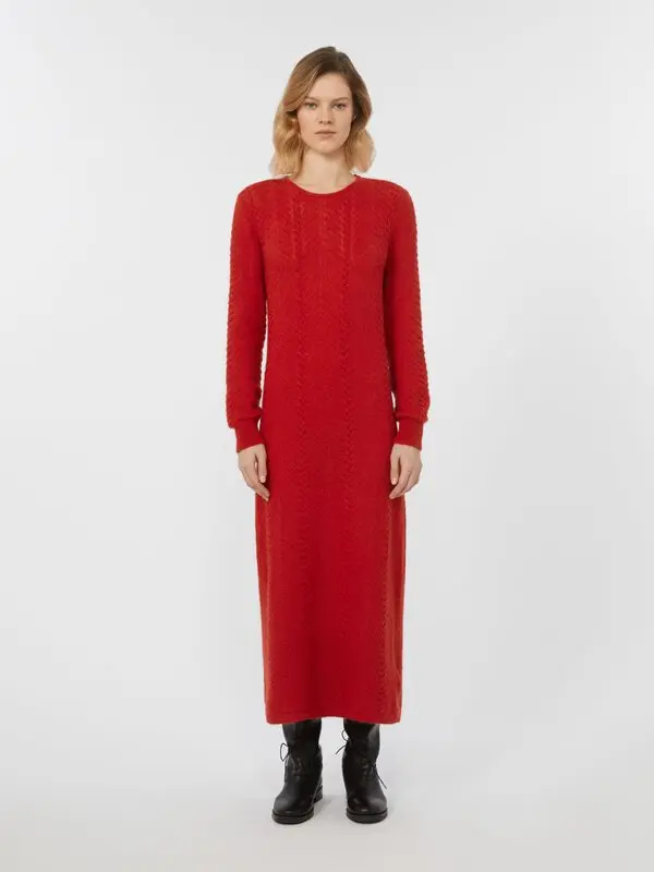 Max Mara Mohair-blend Midi Dress