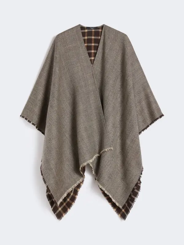Max Mara Double-face Wool Cape - Dark Brown