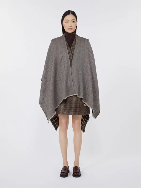 Max Mara Double-face Wool Cape - Dark Brown